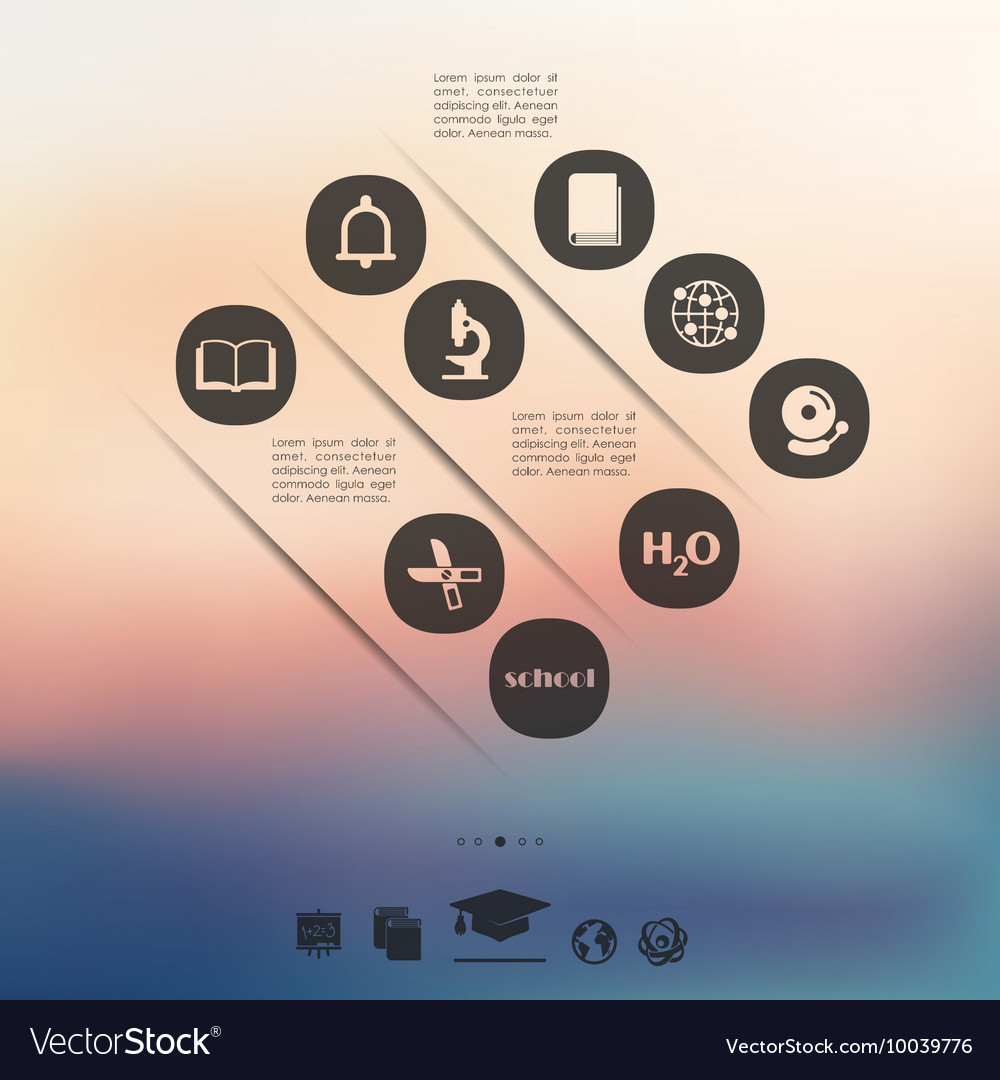 Education infographic with unfocused background Vector Image Education infographic with unfocused background Vector Image