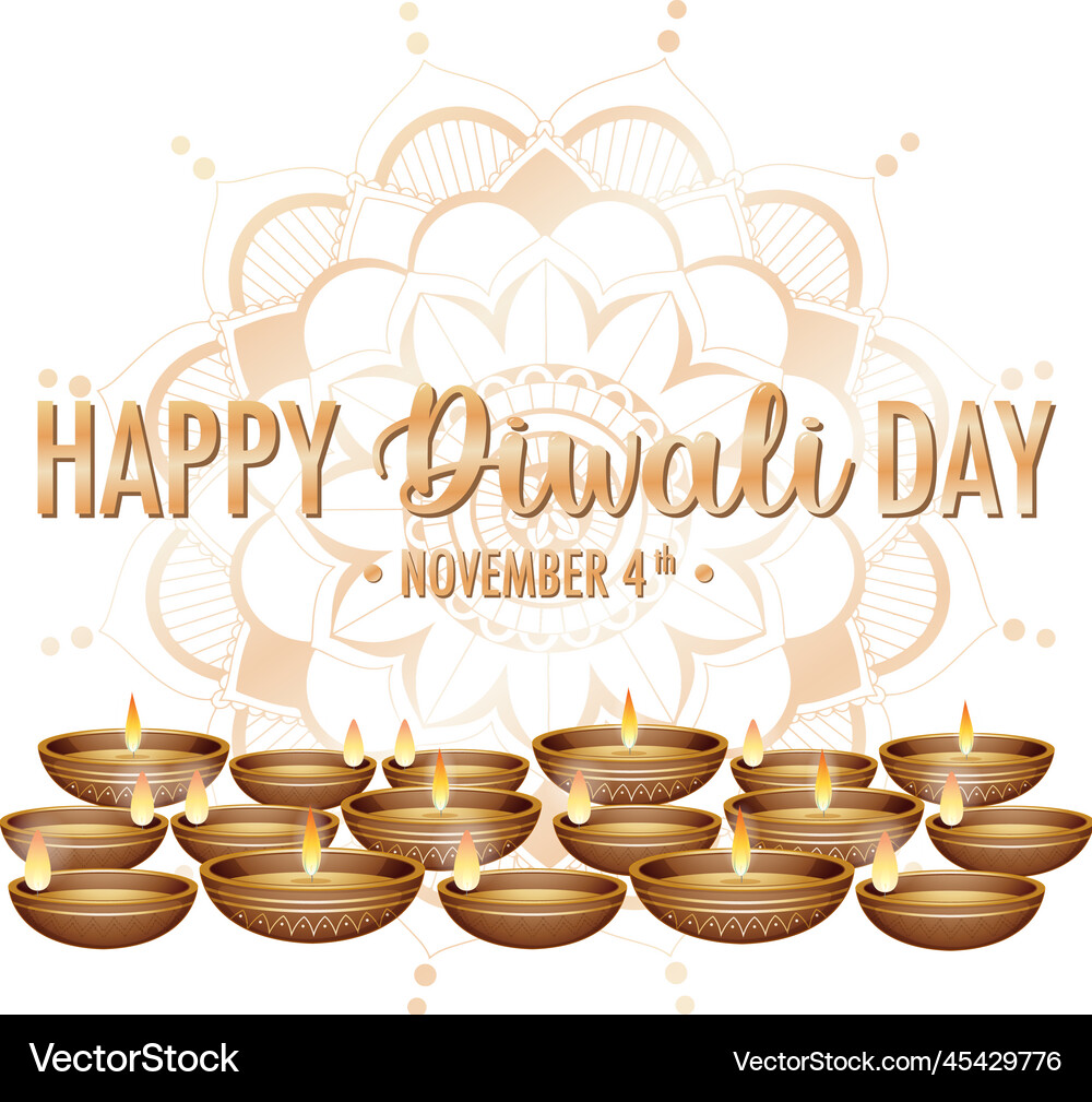 Happy diwali day logo design Royalty Free Vector Image
