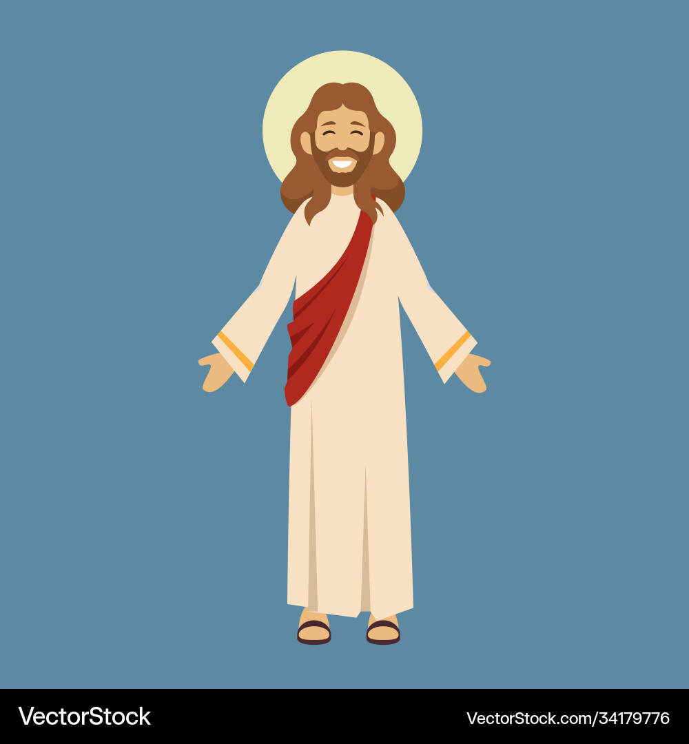 Jesus christ greeting you Royalty Free Vector Image