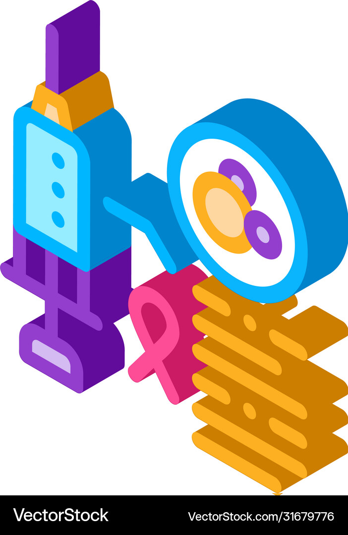 Medical injection isometric icon Royalty Free Vector Image