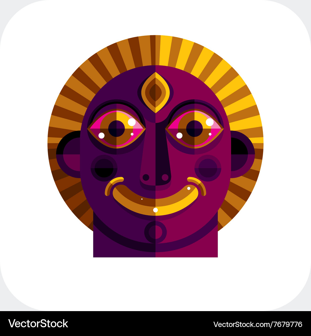 Personality face colorful made from geometric Vector Image