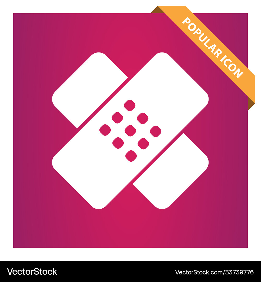Plaster sign bandage icon for web and mobile Vector Image