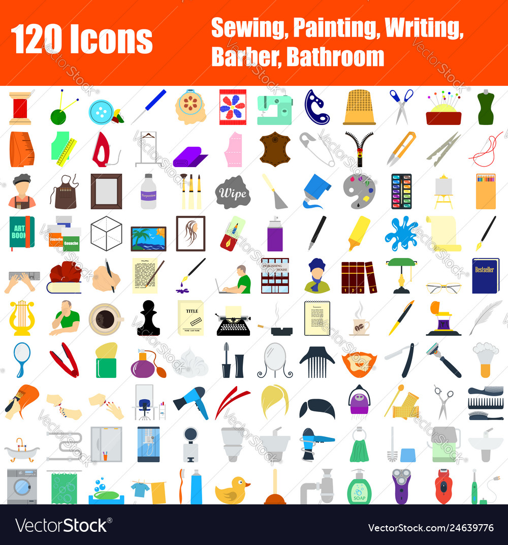Set of 120 icons Royalty Free Vector Image - VectorStock