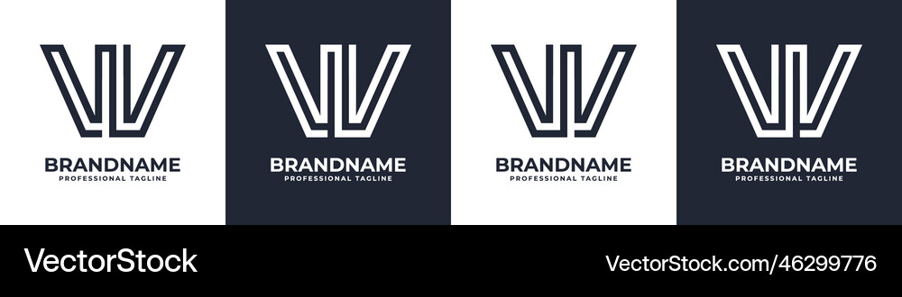 Simple vv monogram logo suitable for any business Vector Image