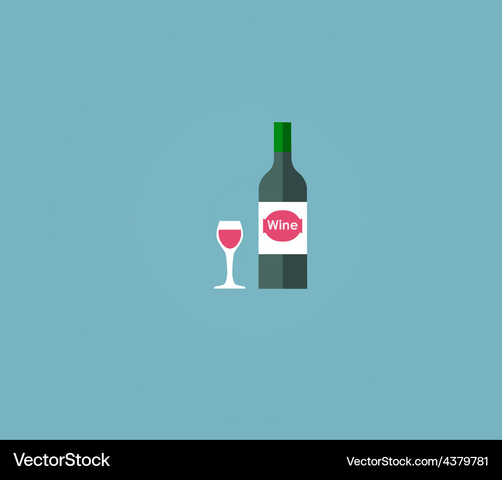 Bottle of wine Royalty Free Vector Image - VectorStock