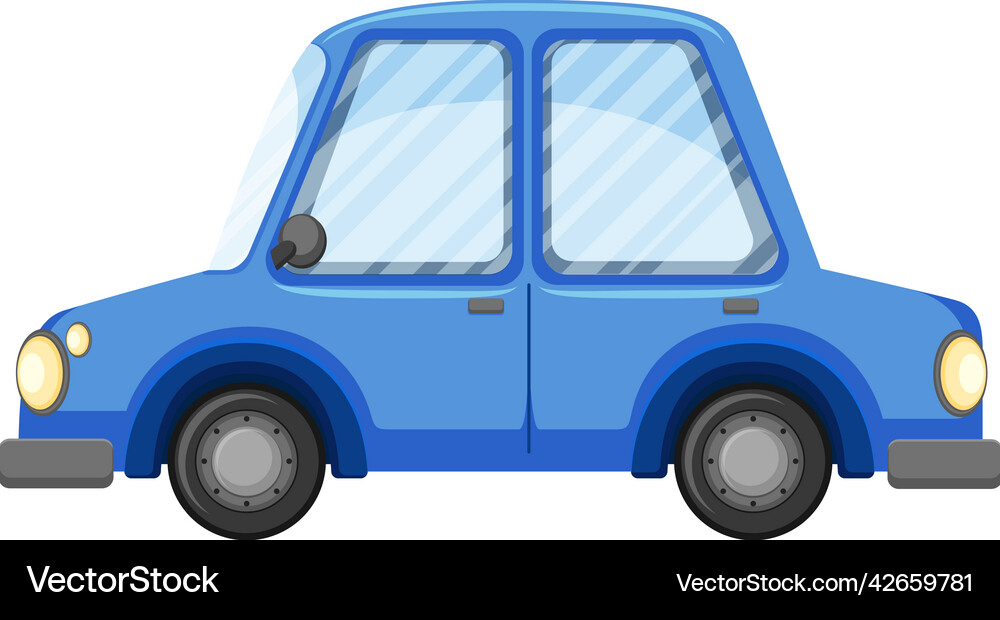 Isolated car in cartoon style Royalty Free Vector Image