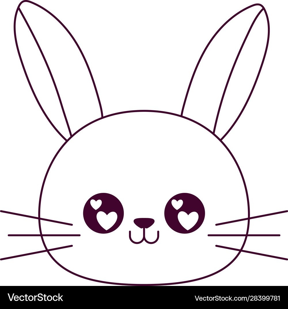 Kawaii rabbit cartoon design Royalty Free Vector Image