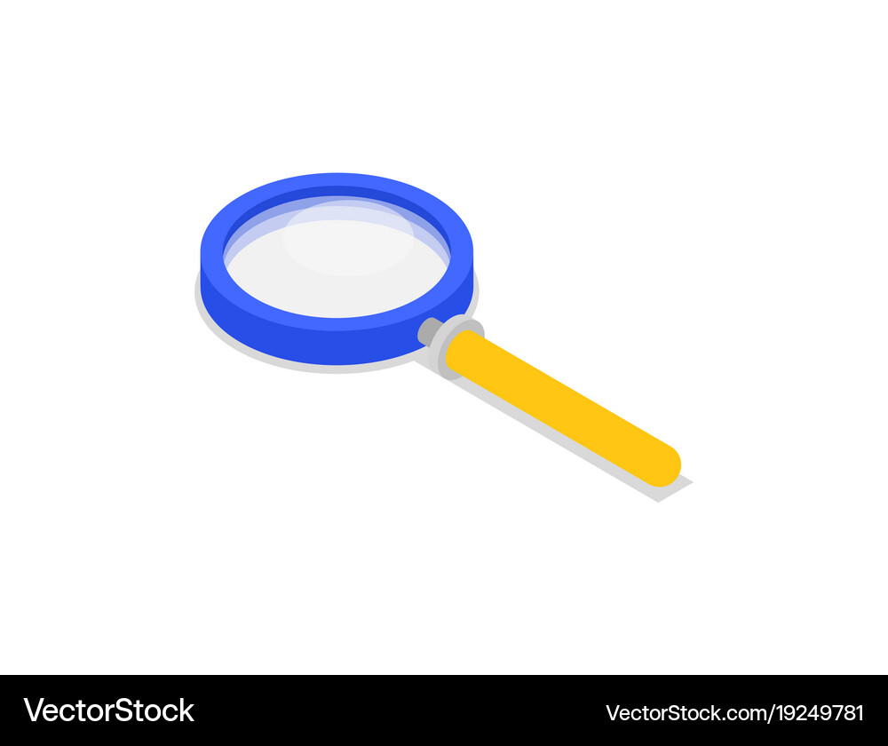 Magnifying glass isolated isometric icon Vector Image