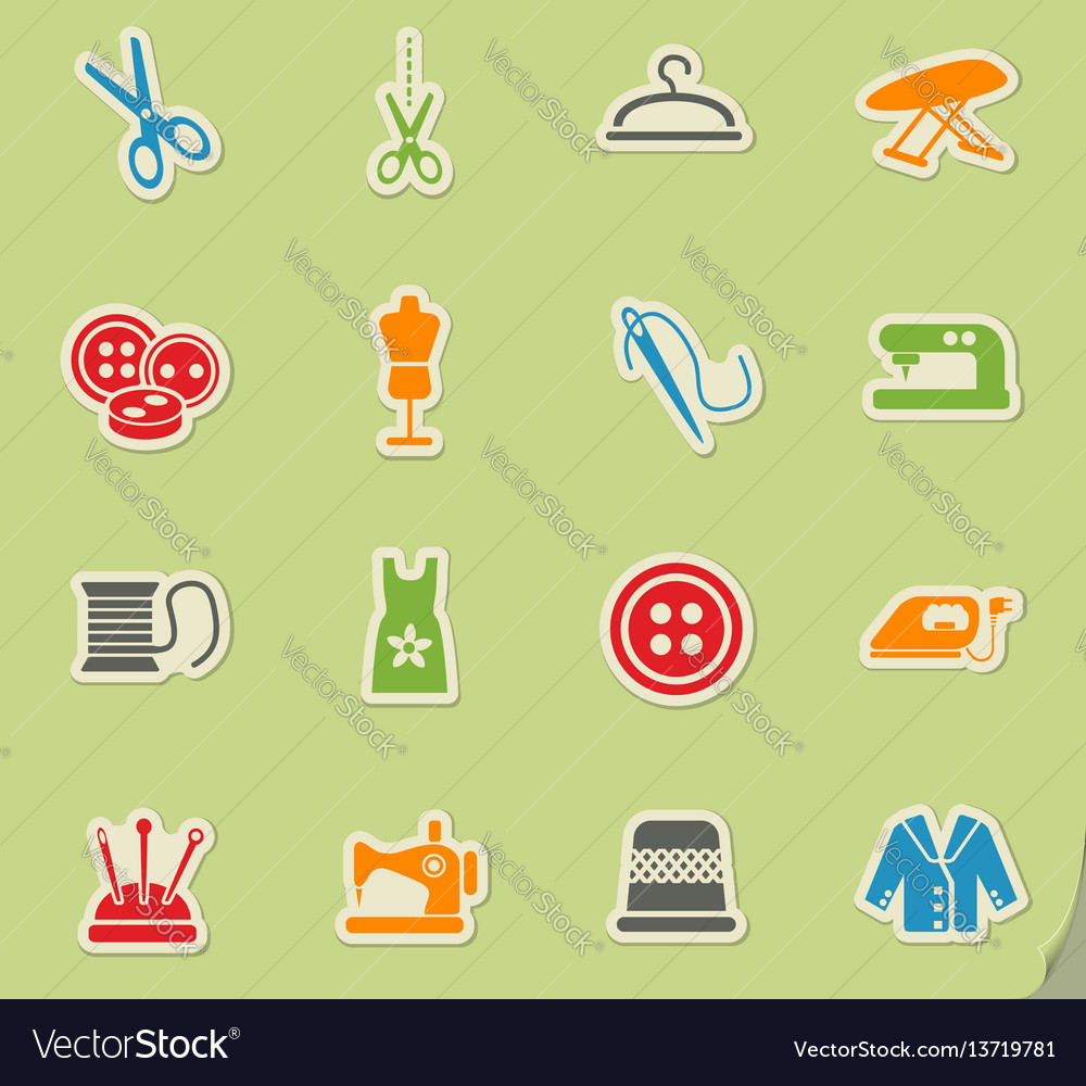 Tailoring icon set Royalty Free Vector Image - VectorStock