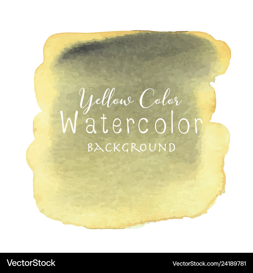 Yellow abstract watercolor background Royalty Free Vector