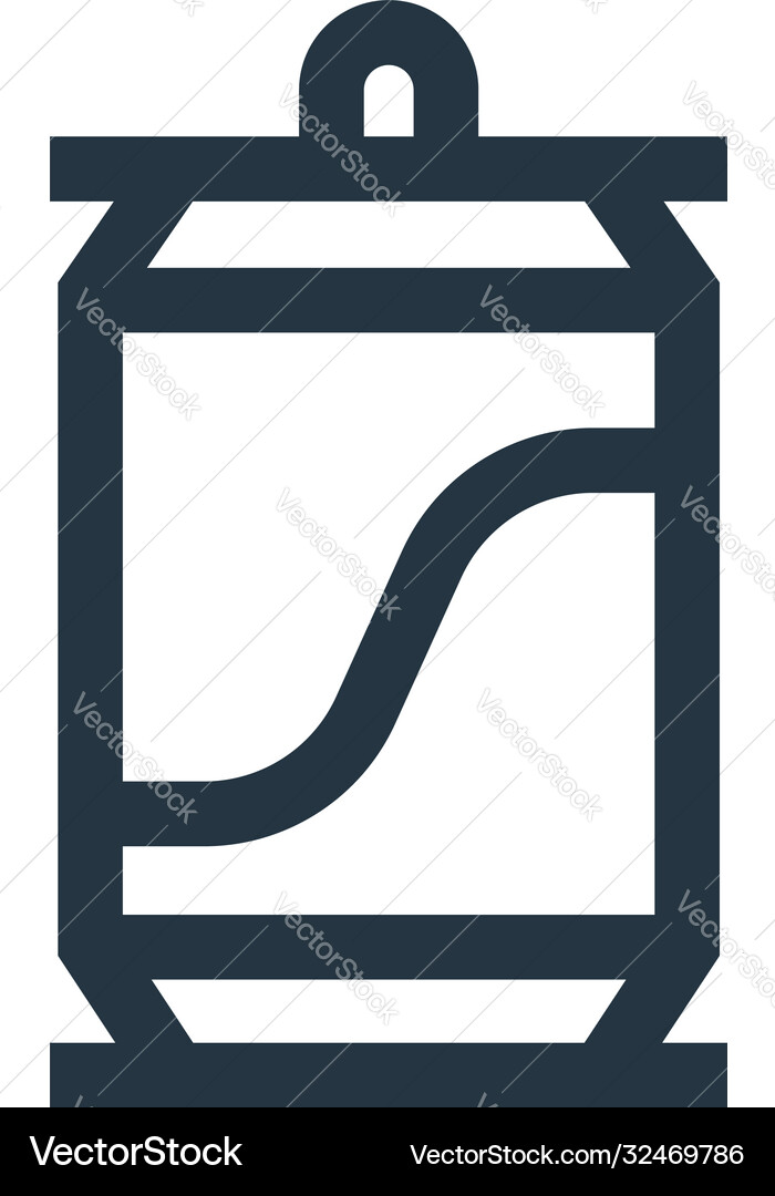 Beer can icon editable stroke Royalty Free Vector Image