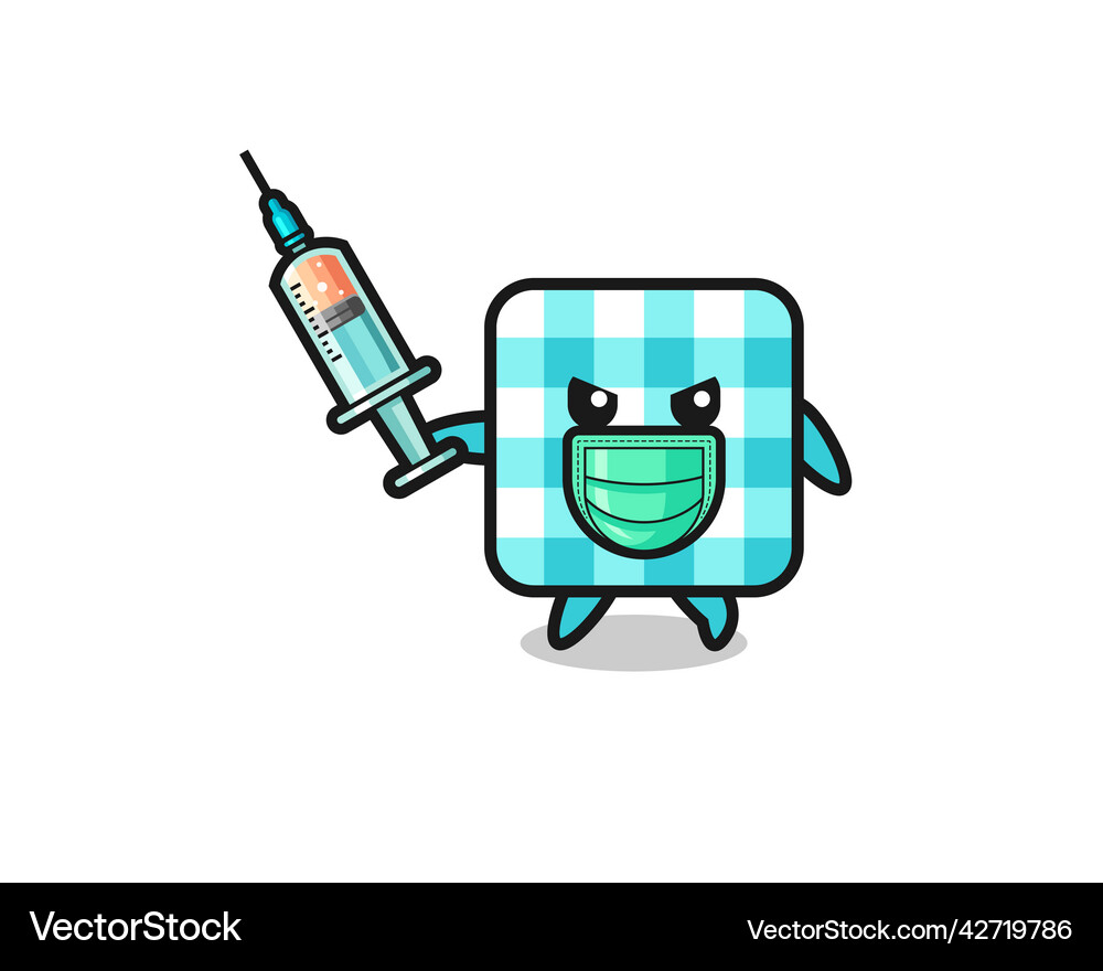 Checkered tablecloth to fight the virus Royalty Free Vector