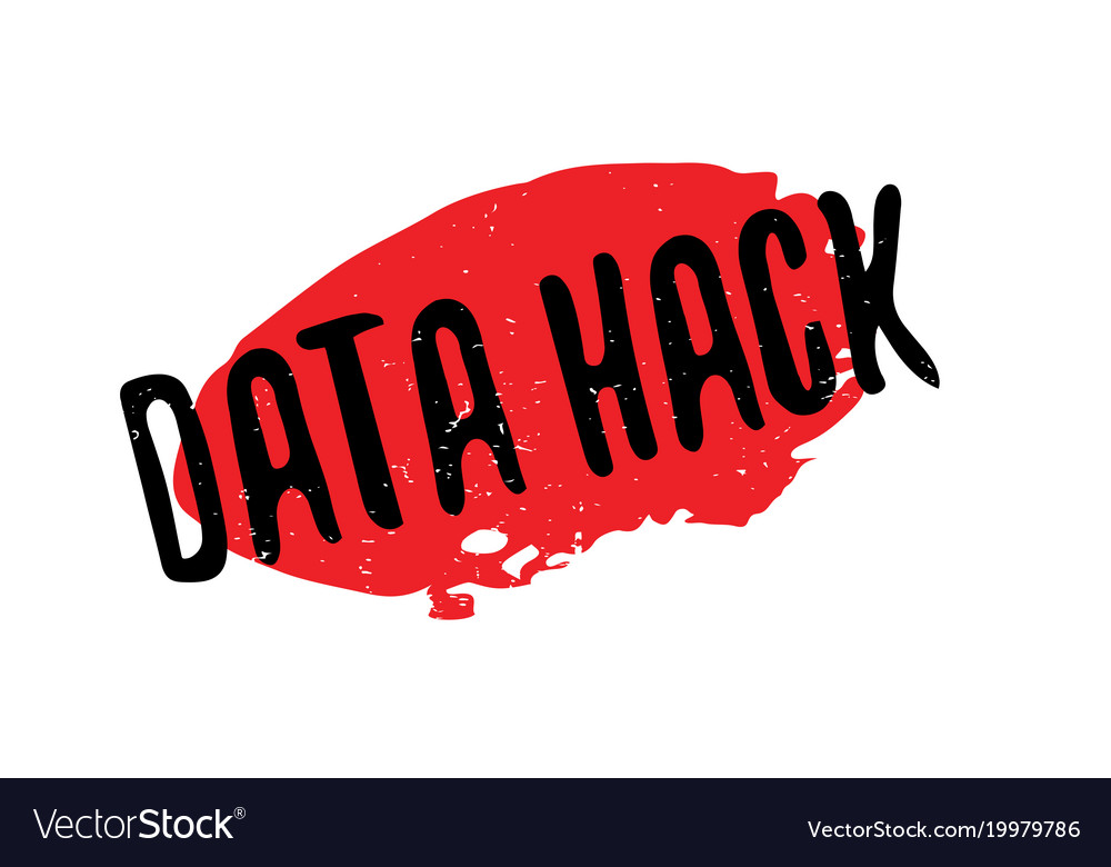 Data hack rubber stamp Royalty Free Vector Image