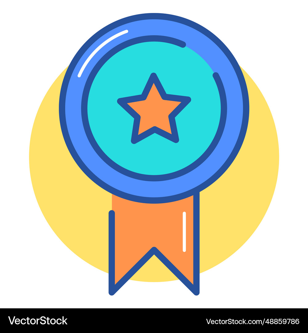 Gaming award ribbon icon Royalty Free Vector Image