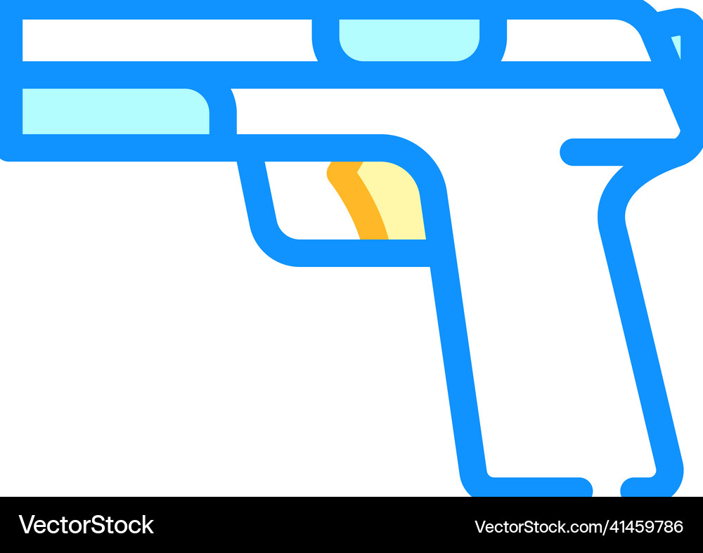 Handgun weapon color icon Royalty Free Vector Image