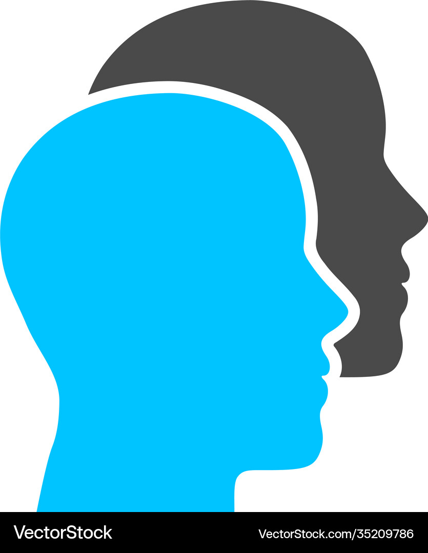 Man heads flat icon Royalty Free Vector Image - VectorStock
