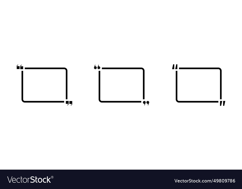 Quote citation frame text quotation bubble Vector Image