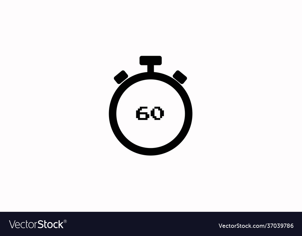Rounded time icon chronometer Royalty Free Vector Image