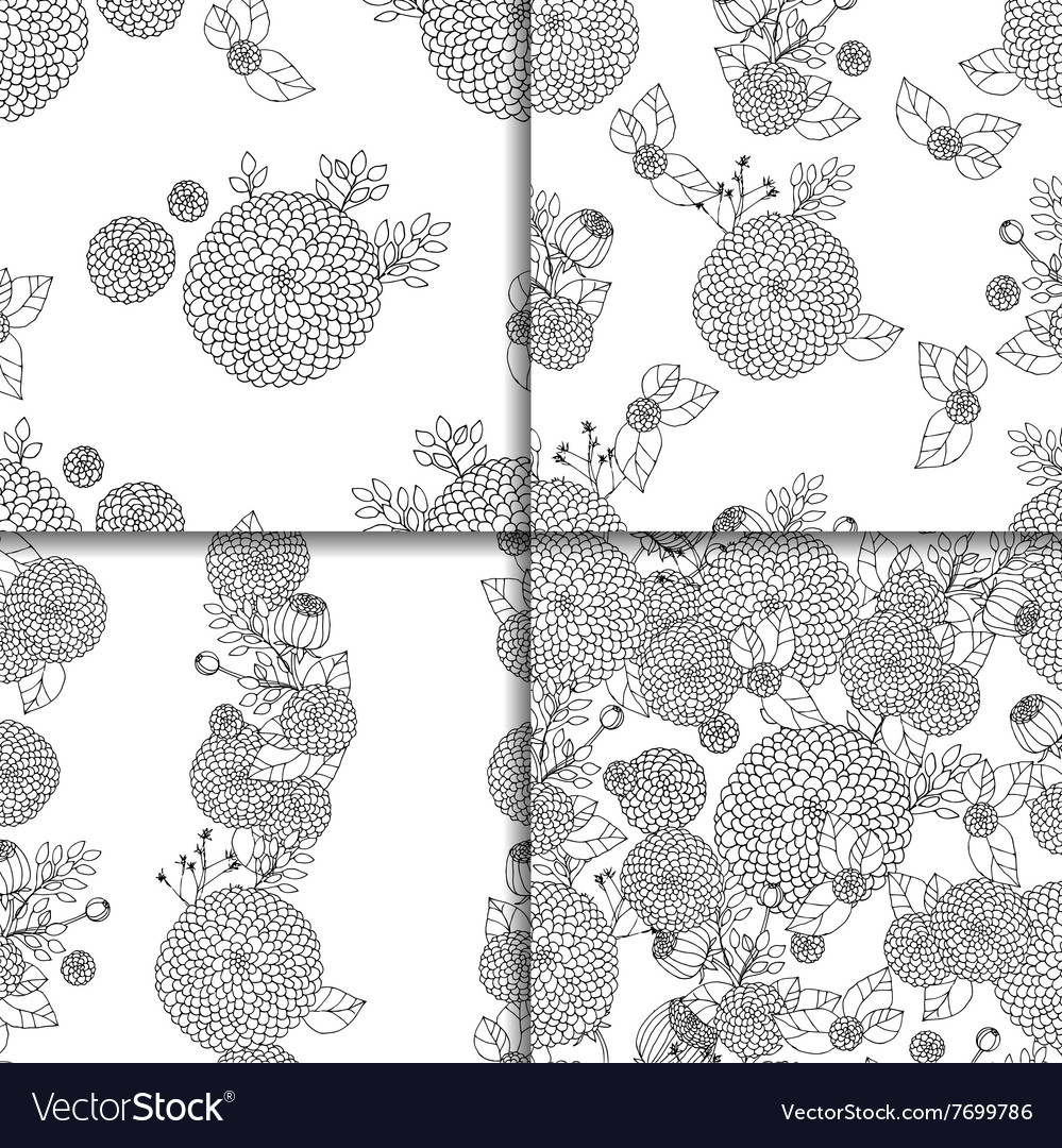 Seamless texture with asters Royalty Free Vector Image