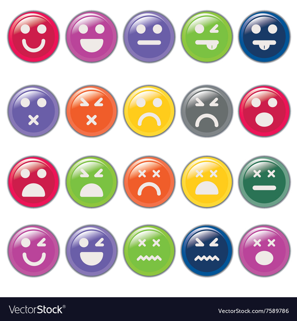 Set of different emoticons Royalty Free Vector Image