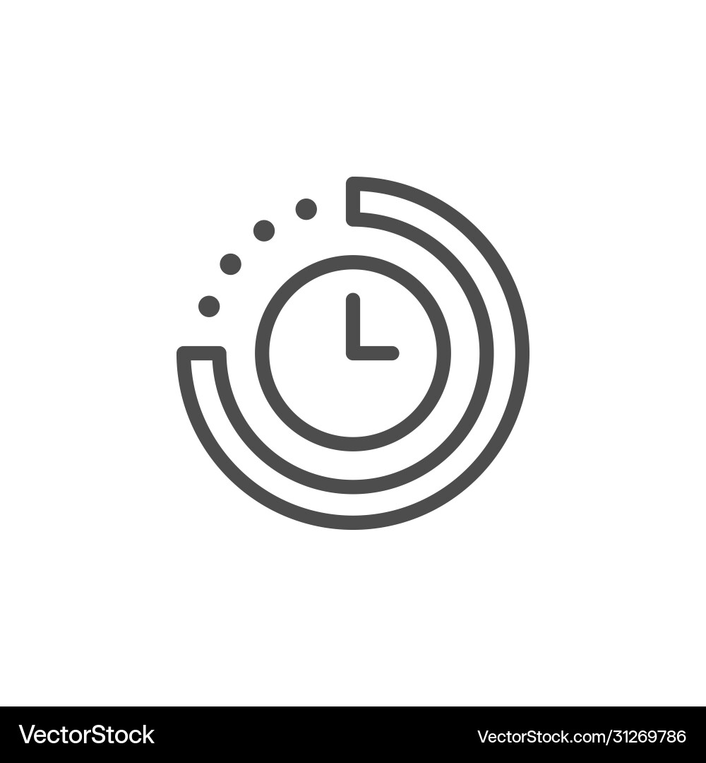 Time period line outline icon Royalty Free Vector Image