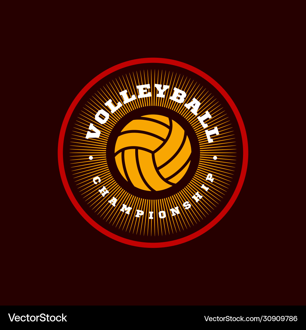 Volleyball logo modern professional typography Vector Image