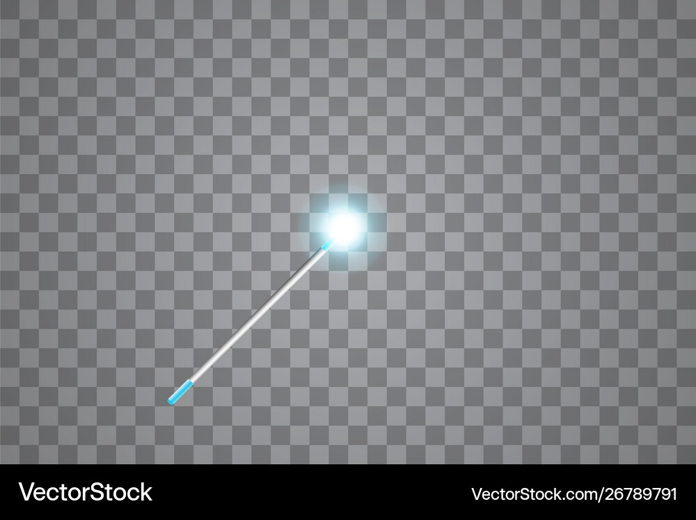 Blue magic wand isolated Royalty Free Vector Image