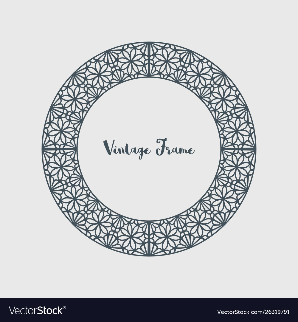Decorative circle frame Royalty Free Vector Image