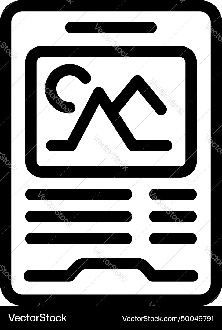 Fee payment revenue icon outline model Royalty Free Vector