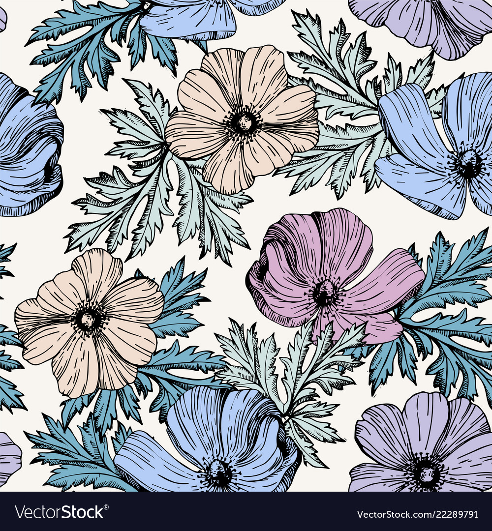 Floral seamless pattern Royalty Free Vector Image