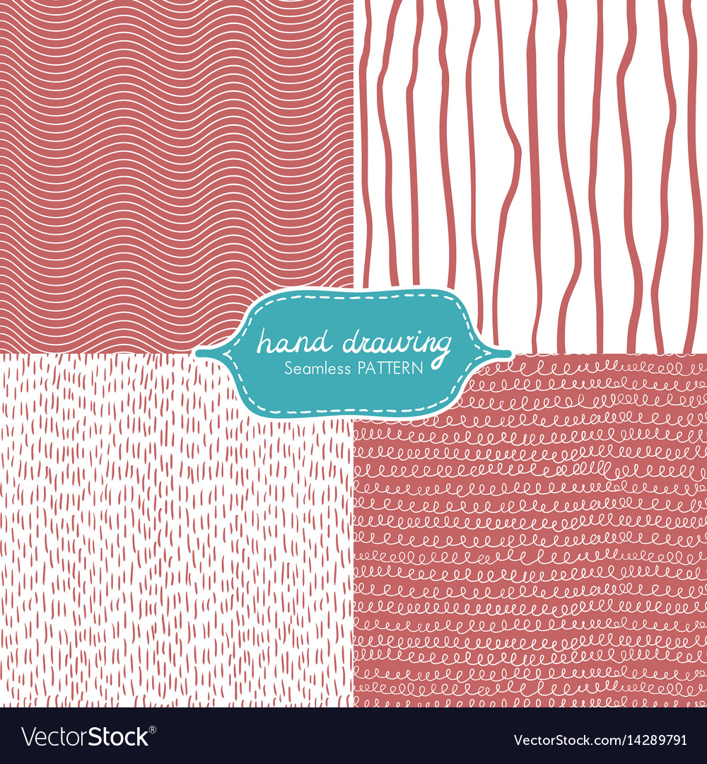 Hand drawing seamless pattern Royalty Free Vector Image