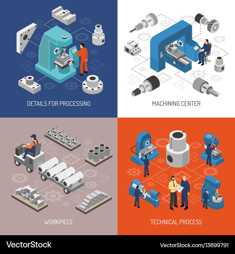 Heavy industry isometric design concept Royalty Free Vector