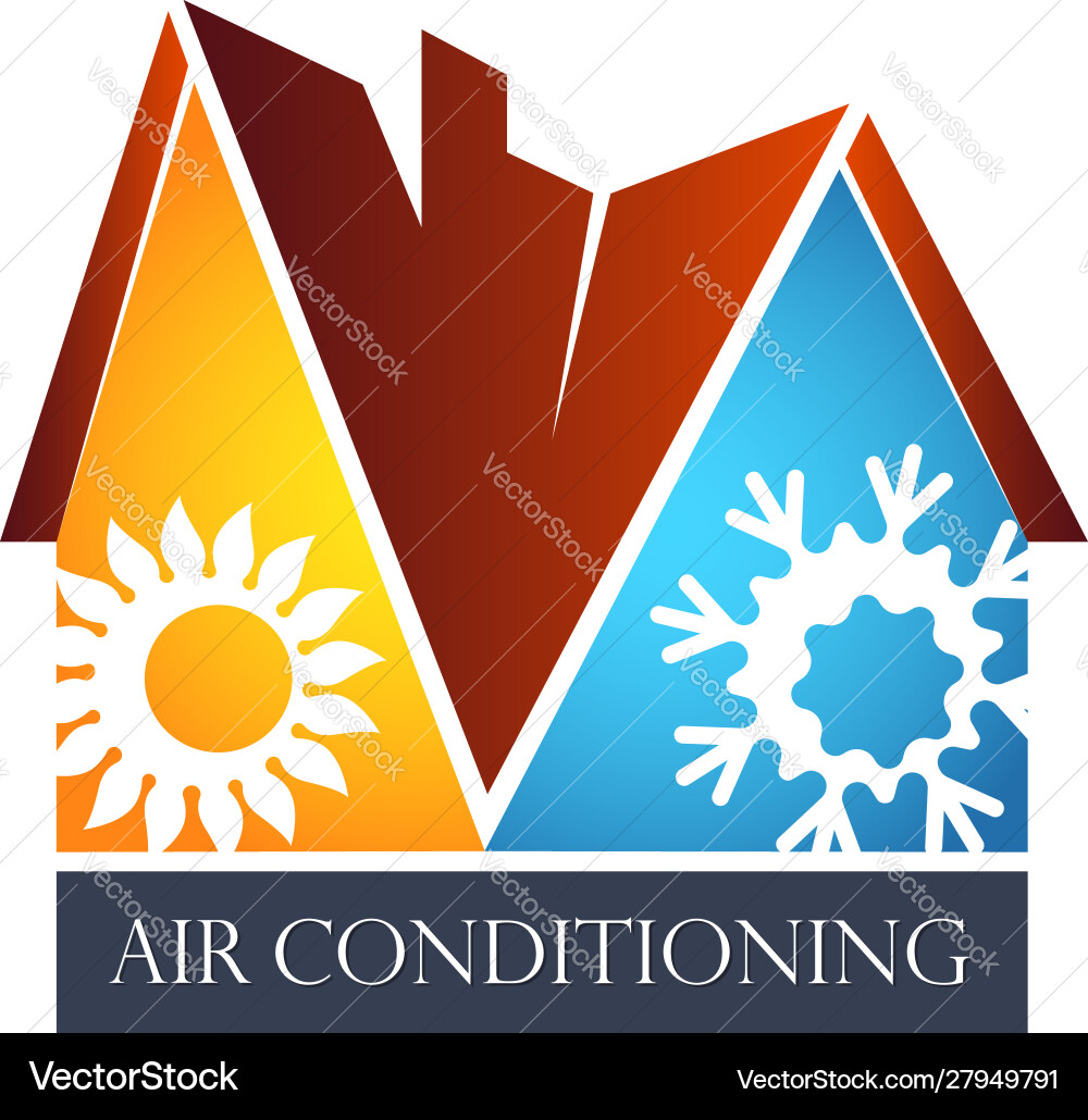 House air conditioning symbol Royalty Free Vector Image