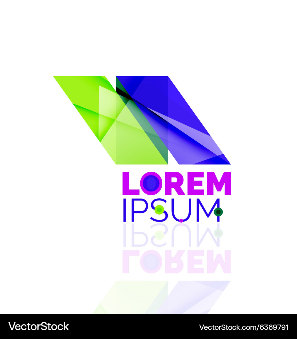 Logo abstract geometric business icon Royalty Free Vector