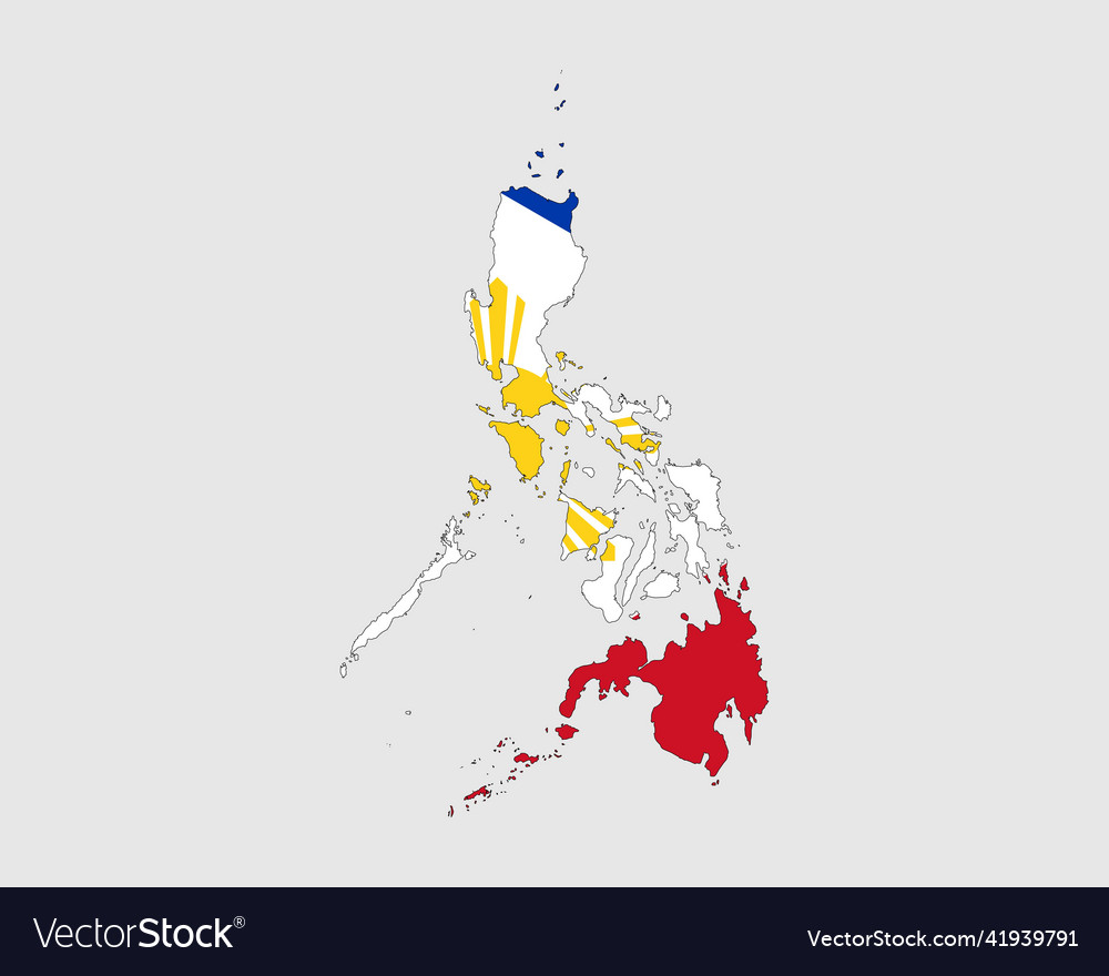Philippines map flag filipino country banner Vector Image Philippines map flag filipino country banner Vector Image