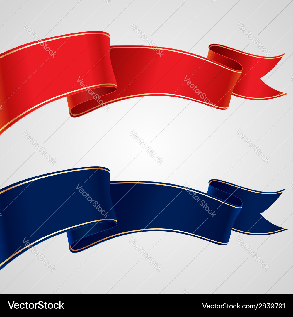 Red blue flags Royalty Free Vector Image - VectorStock