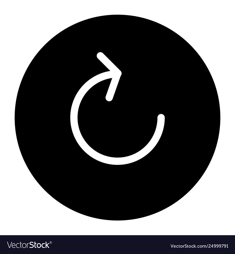Refresh solid icon arrow in circle Royalty Free Vector Image