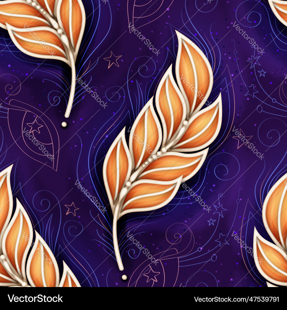 Seamless colorful aesthetic pattern with mystical Vector Image