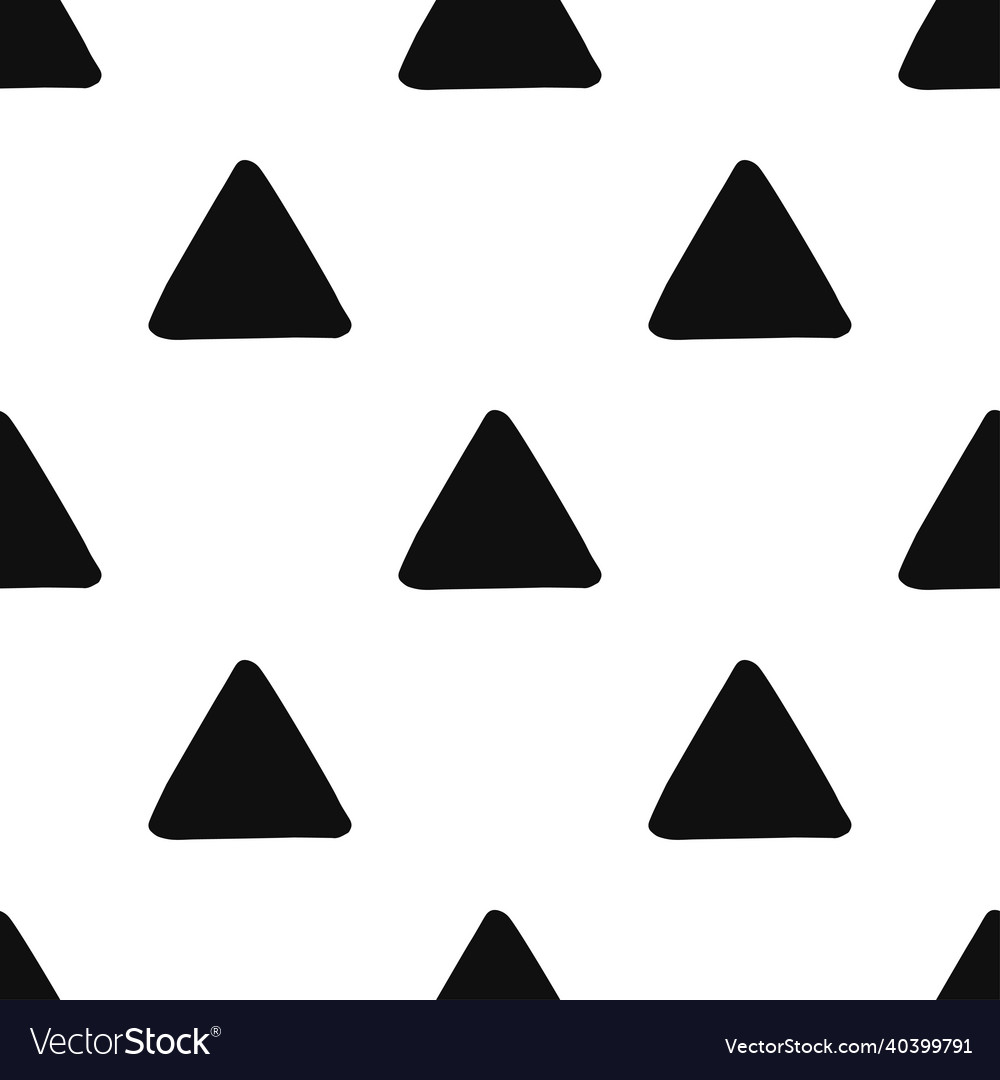 Seamless pattern with black triangles Royalty Free Vector