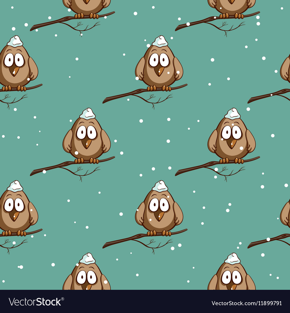 Sparrows seamless pattern Royalty Free Vector Image