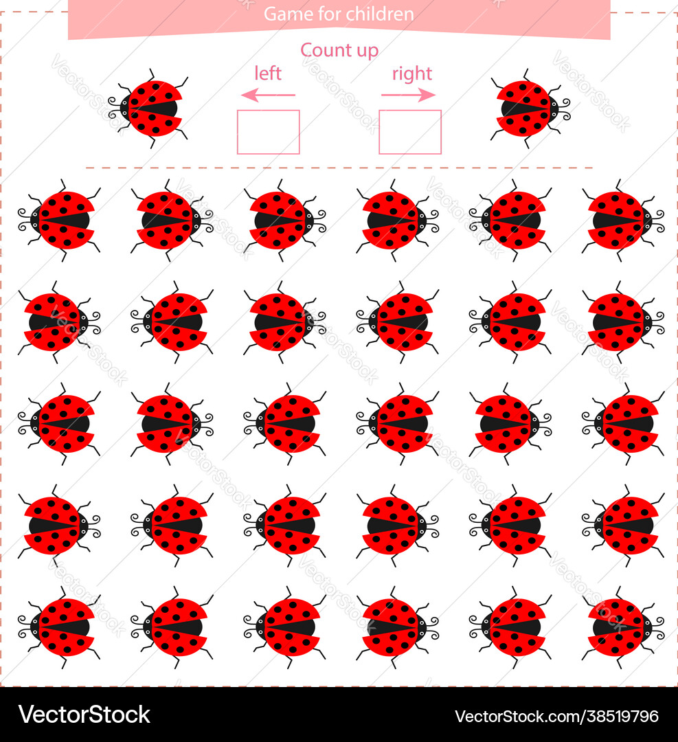 A game for children orientation in space Vector Image