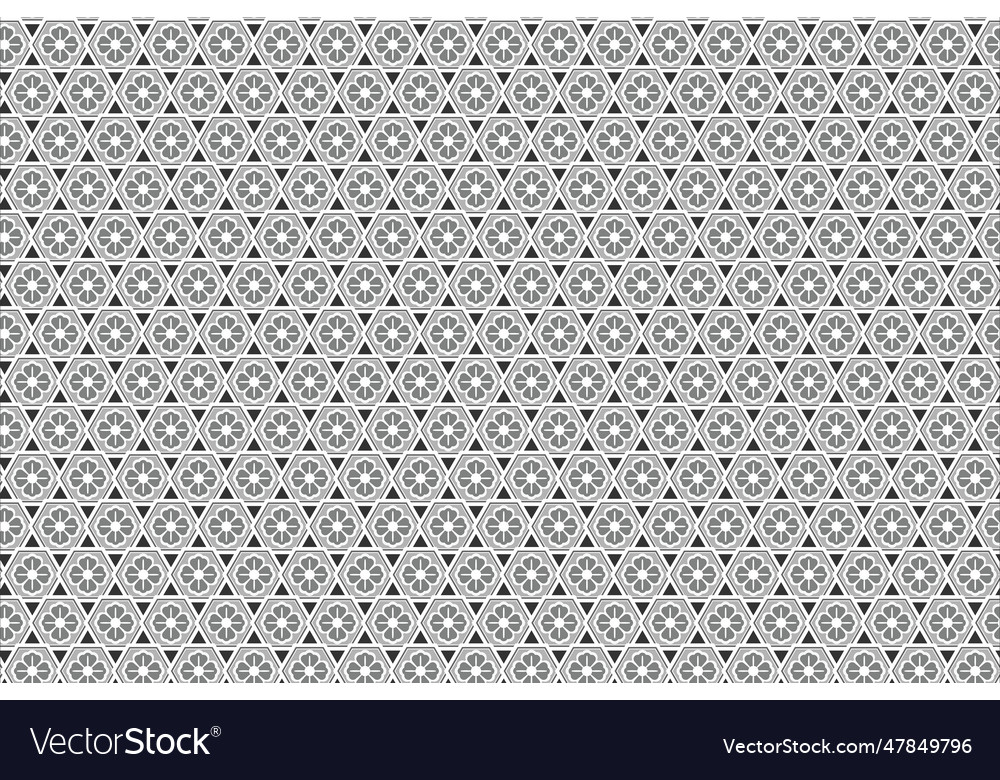Abstract flower pattern on grey background Vector Image