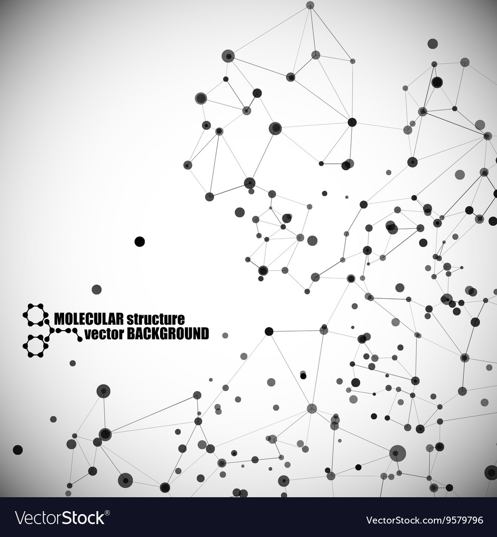 Beautiful molecular structure Royalty Free Vector Image