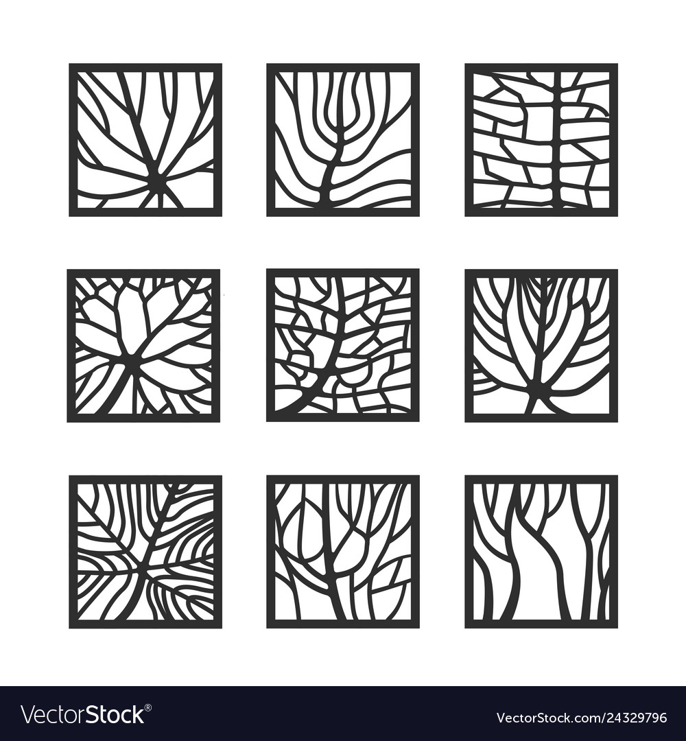 Frames with leaves texture Royalty Free Vector Image
