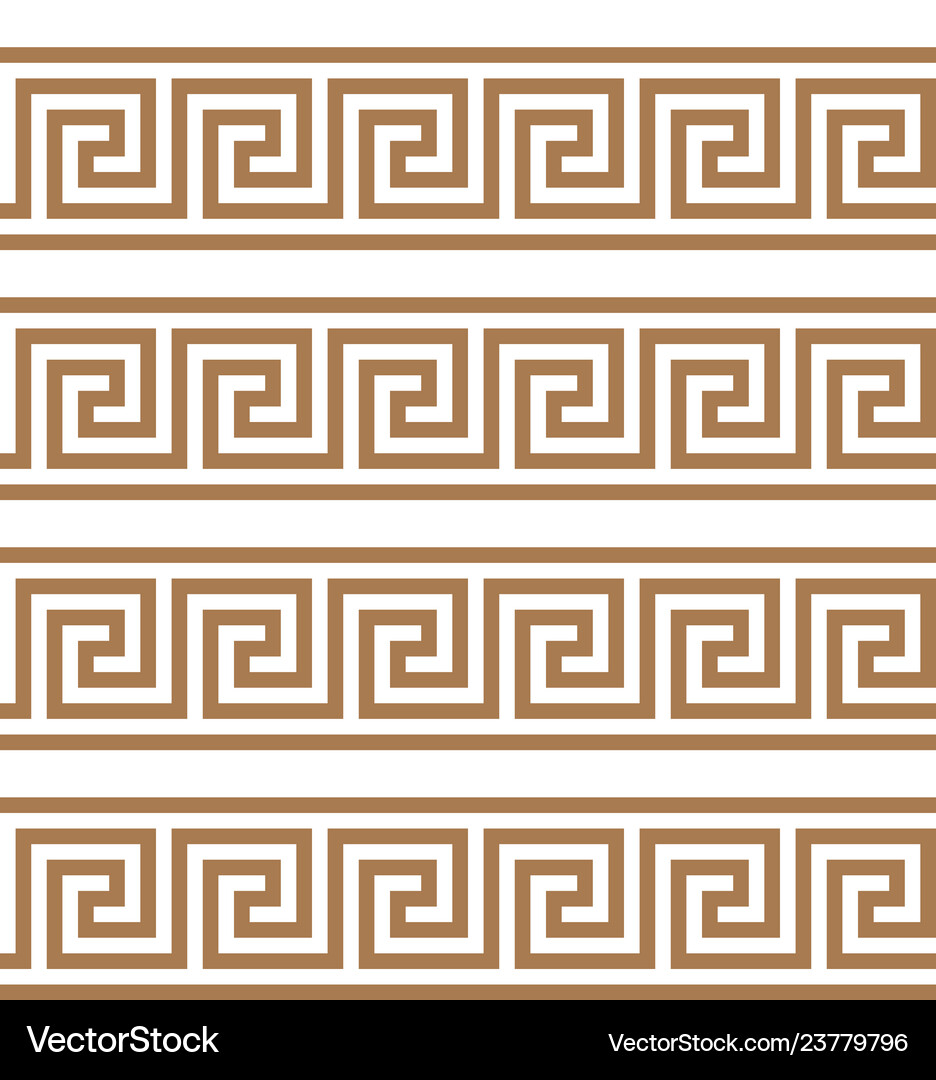 Greek key typical egyptian assyrian and Royalty Free Vector