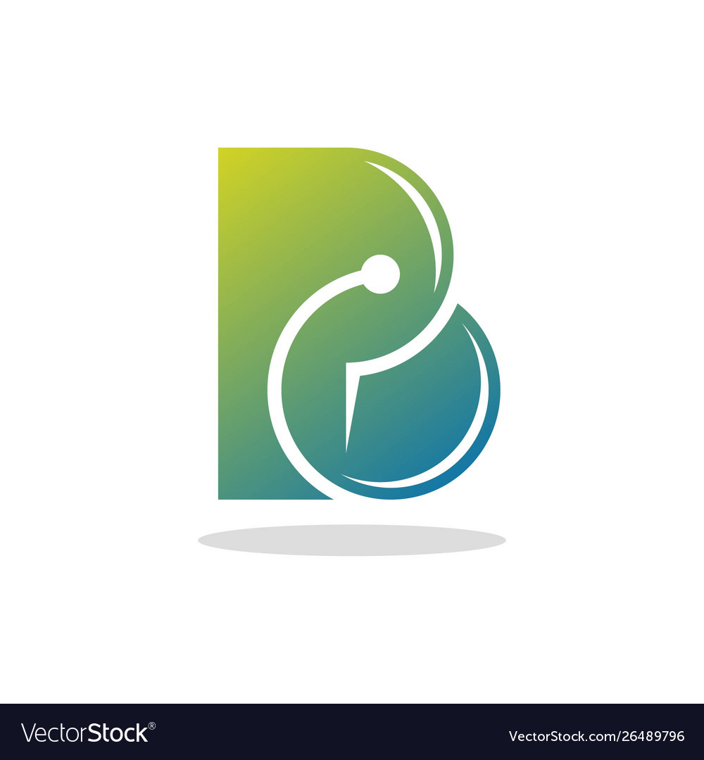 Initial b logo template Royalty Free Vector Image