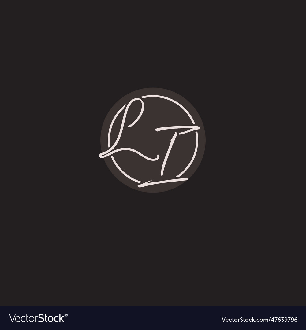 Initials li logo monogram with simple circle line Vector Image