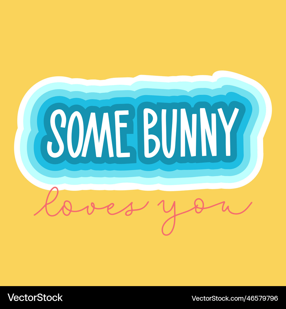 Joyful happy easter colorful hand drawn lettering Vector Image