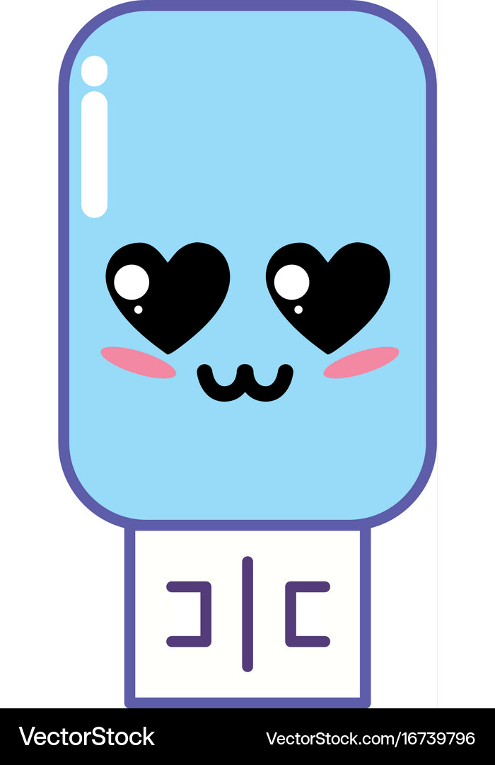 Kawaii cute tender smartwatch technology Vector Image