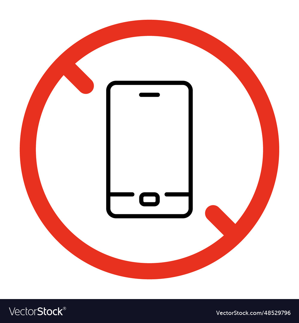 Prohibited smartphone no shooting on phone camera Vector Image